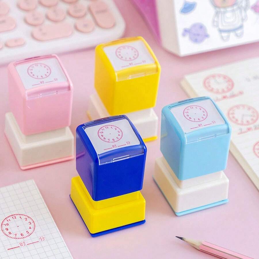 New Clock Stamp Set For Kids, Clock Face And Hour Hand Teaching Stamp ...