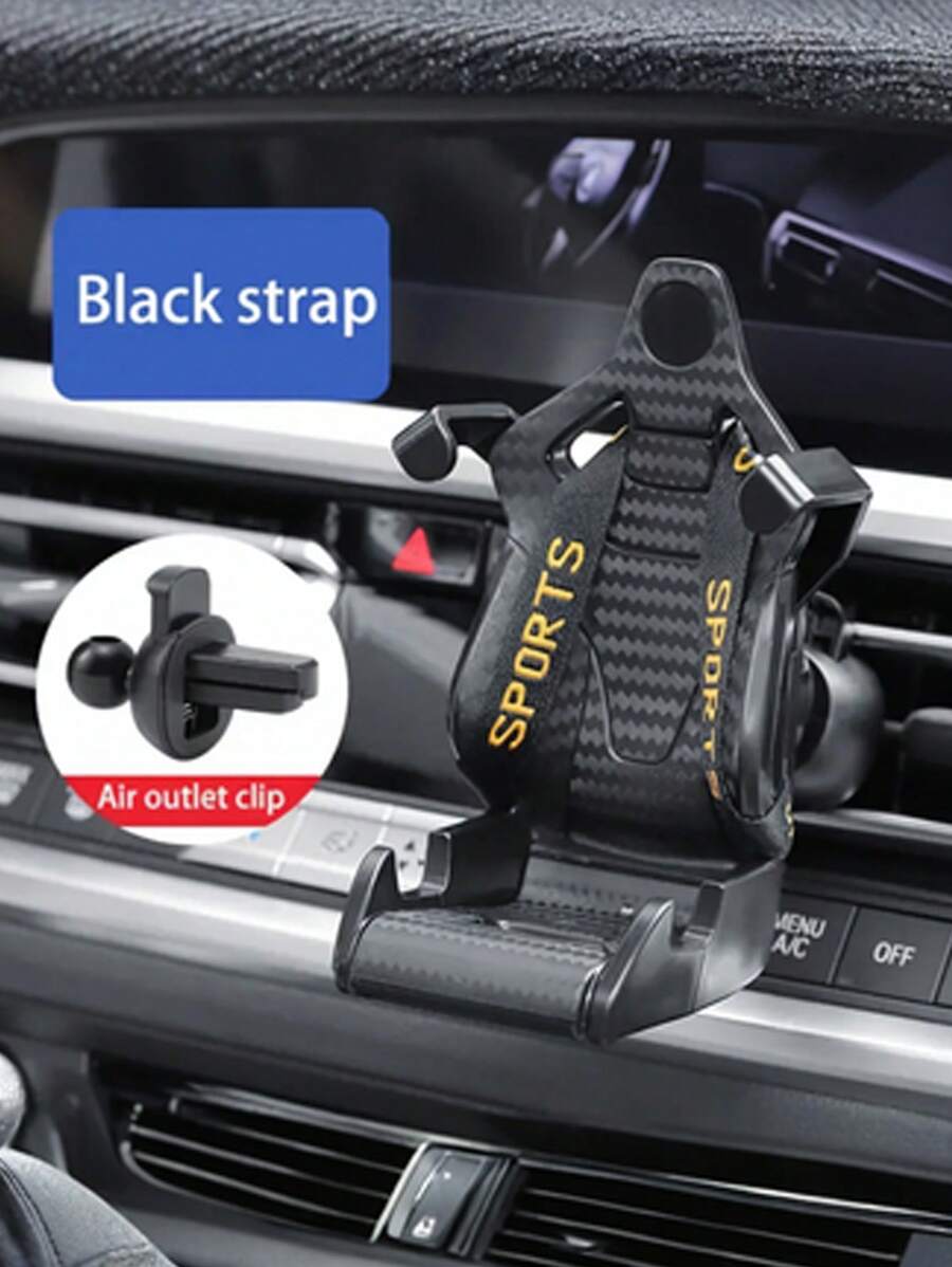 1PC,Carbon Fiber Pattern Racing Seat Shaped Car Phone Bracket ...