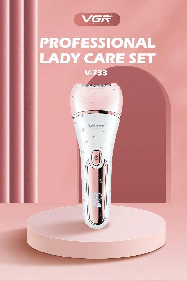 VGR Kit de toilettage 6 en 1 étanche IPX7 VGR V-733 avec rasoir, épilateur et éliminateur de ...