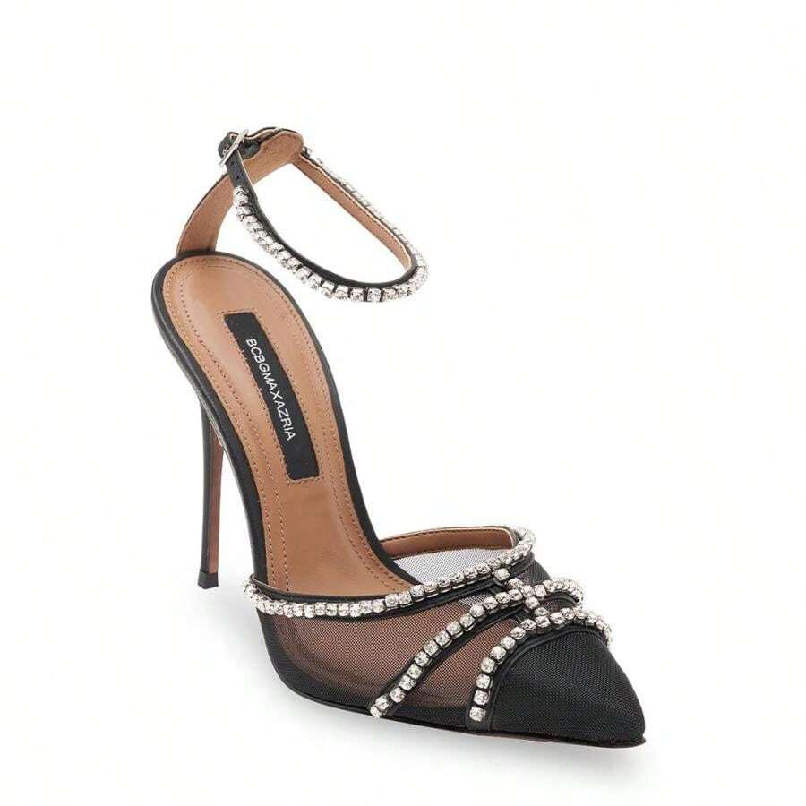 BCBGMAXAZRIA NAVINO BLACK SPARKLE MESH PUMP | SHEIN PT