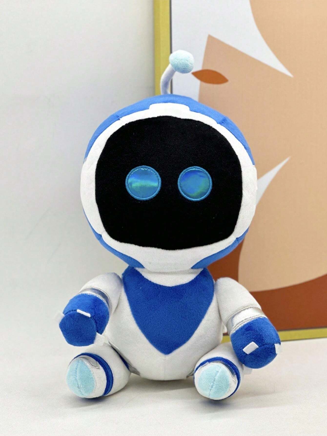Jouet en peluche de robot aux yeux bleus de l'espace lointain, belle ...