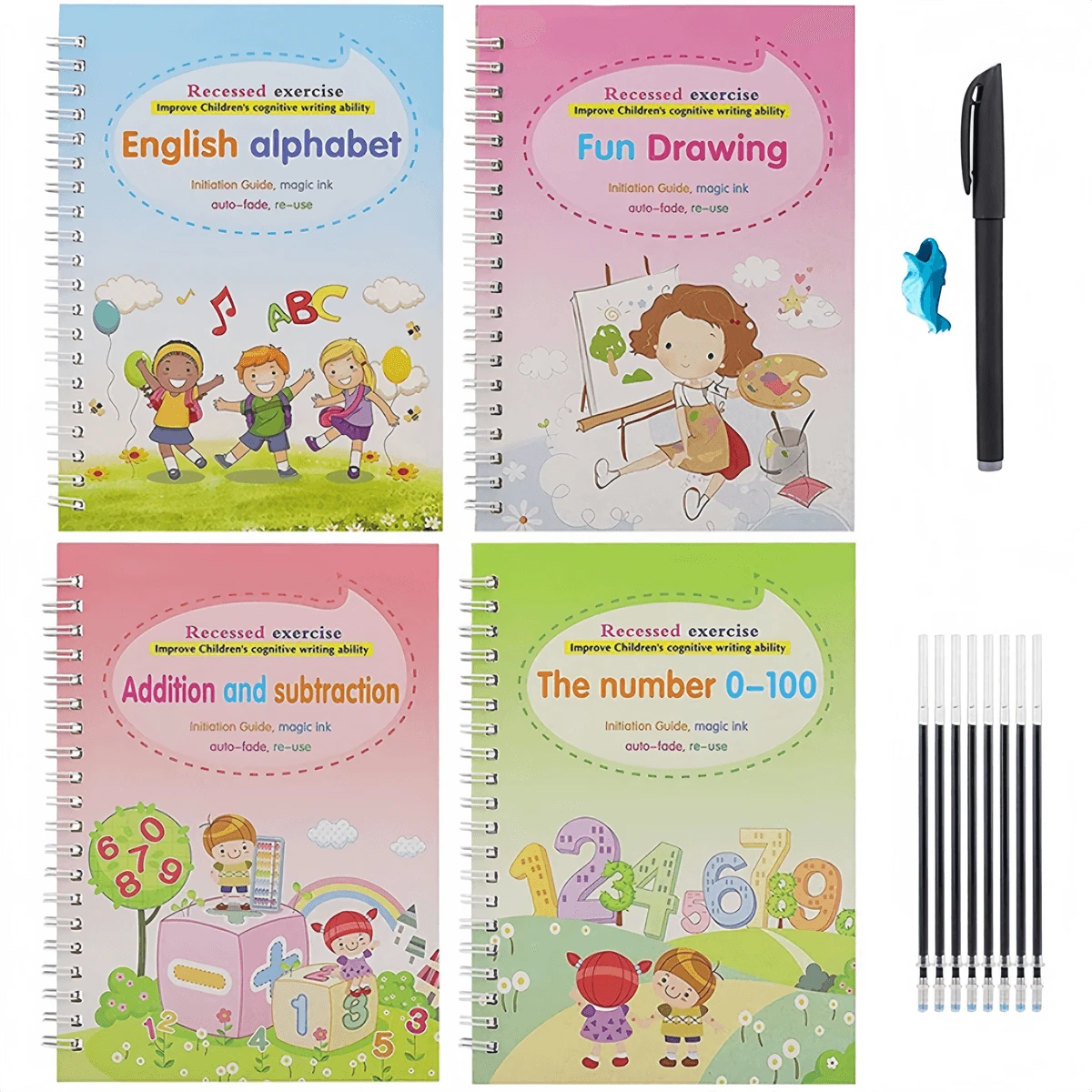 Reusable Groove Writing Copybook For Kids Handwriting Practice, Pre ...