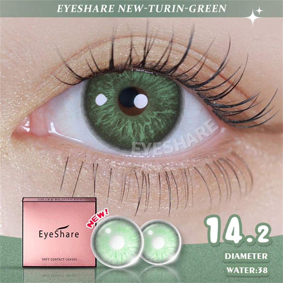 Eyeshare 1pair Color Contact Lenses For Eyes Blue Eye Contacts Natural ...