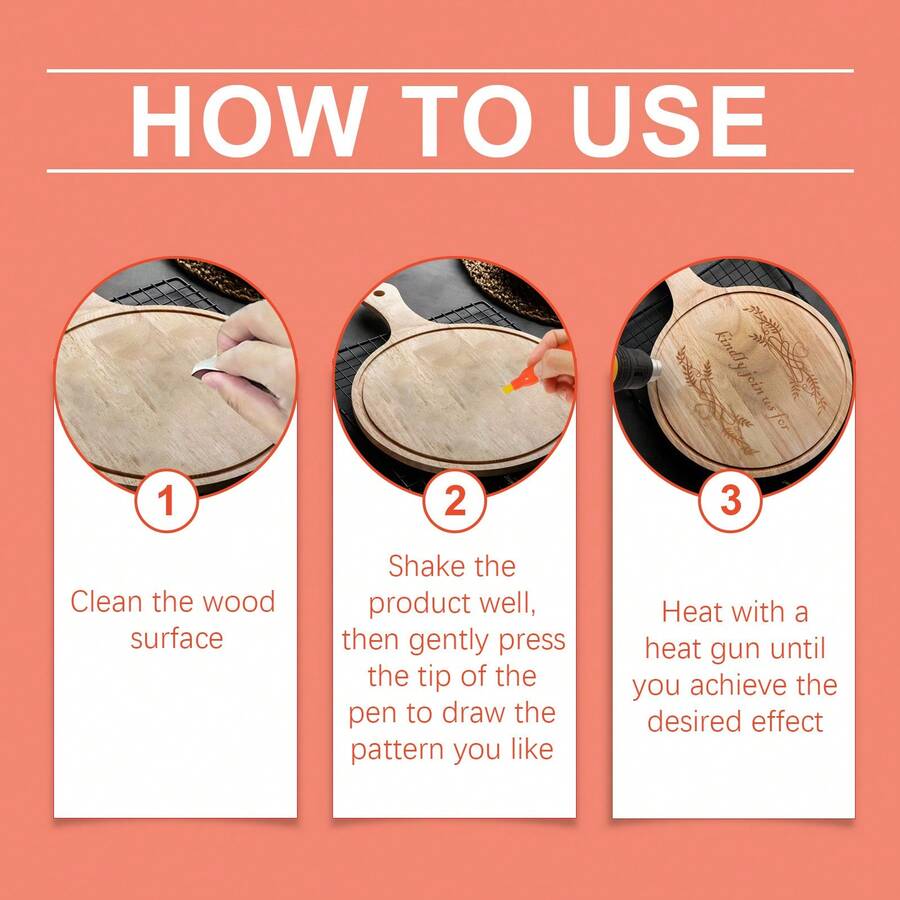 Burning Marker Pen, Woodburning Art Marker Pen For Scorching Effects ...