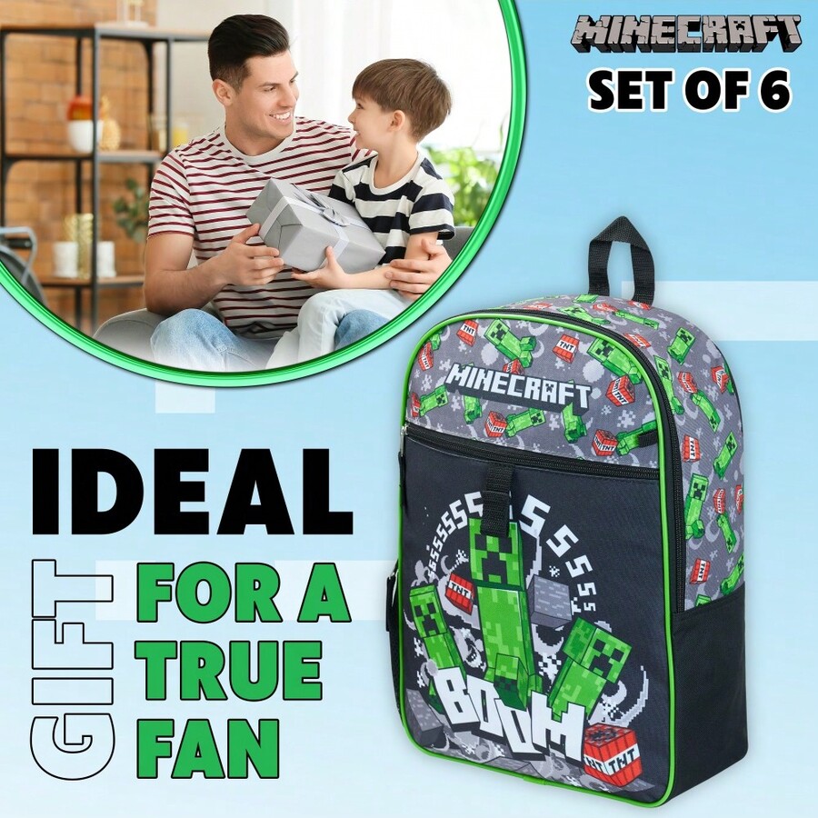 Minecraft Kids Backpack 6 Piece Set | SHEIN USA