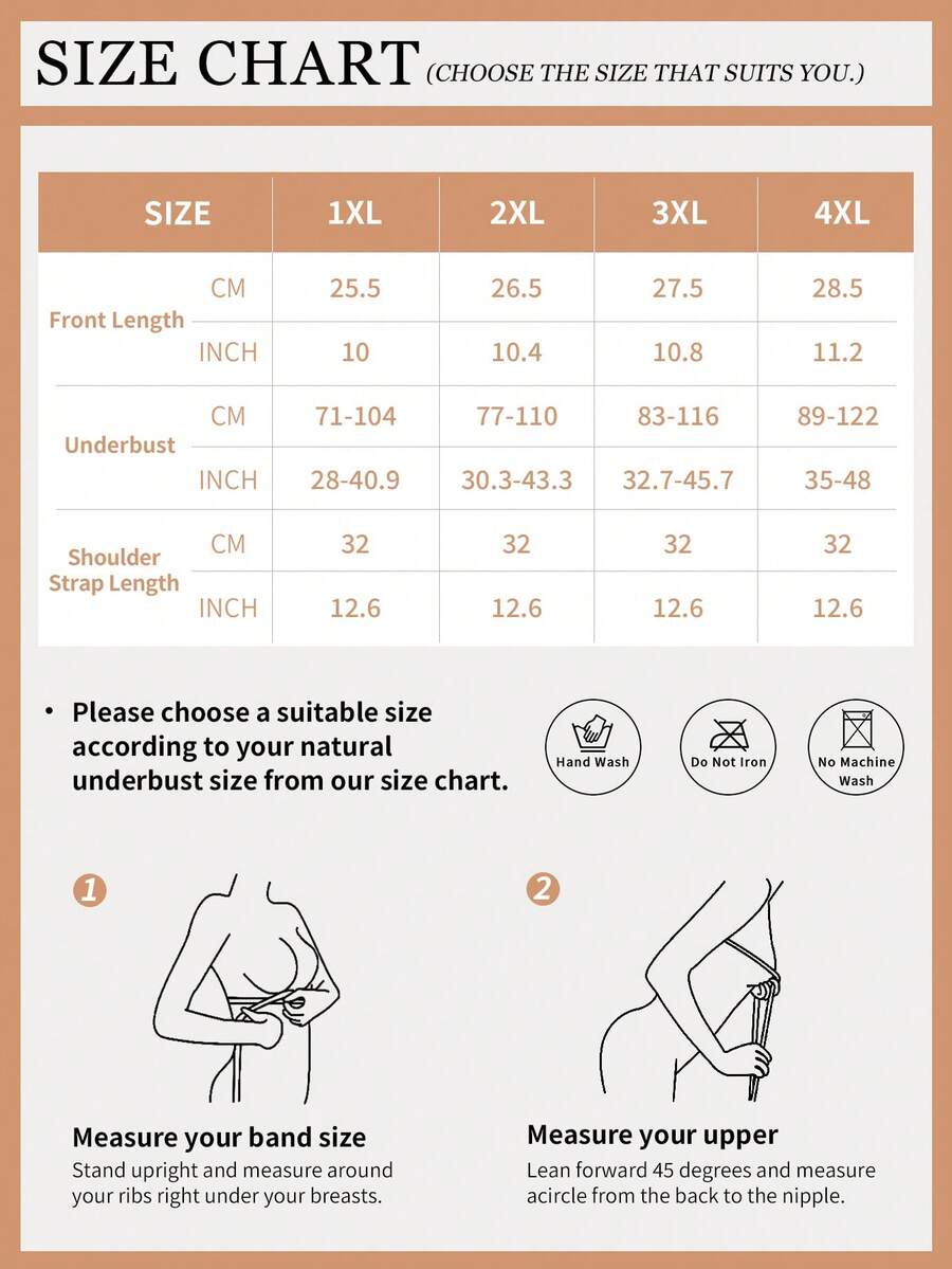 Plus Size Women Seamless Gel Bra Padded Wireless Push Up Bra With ...