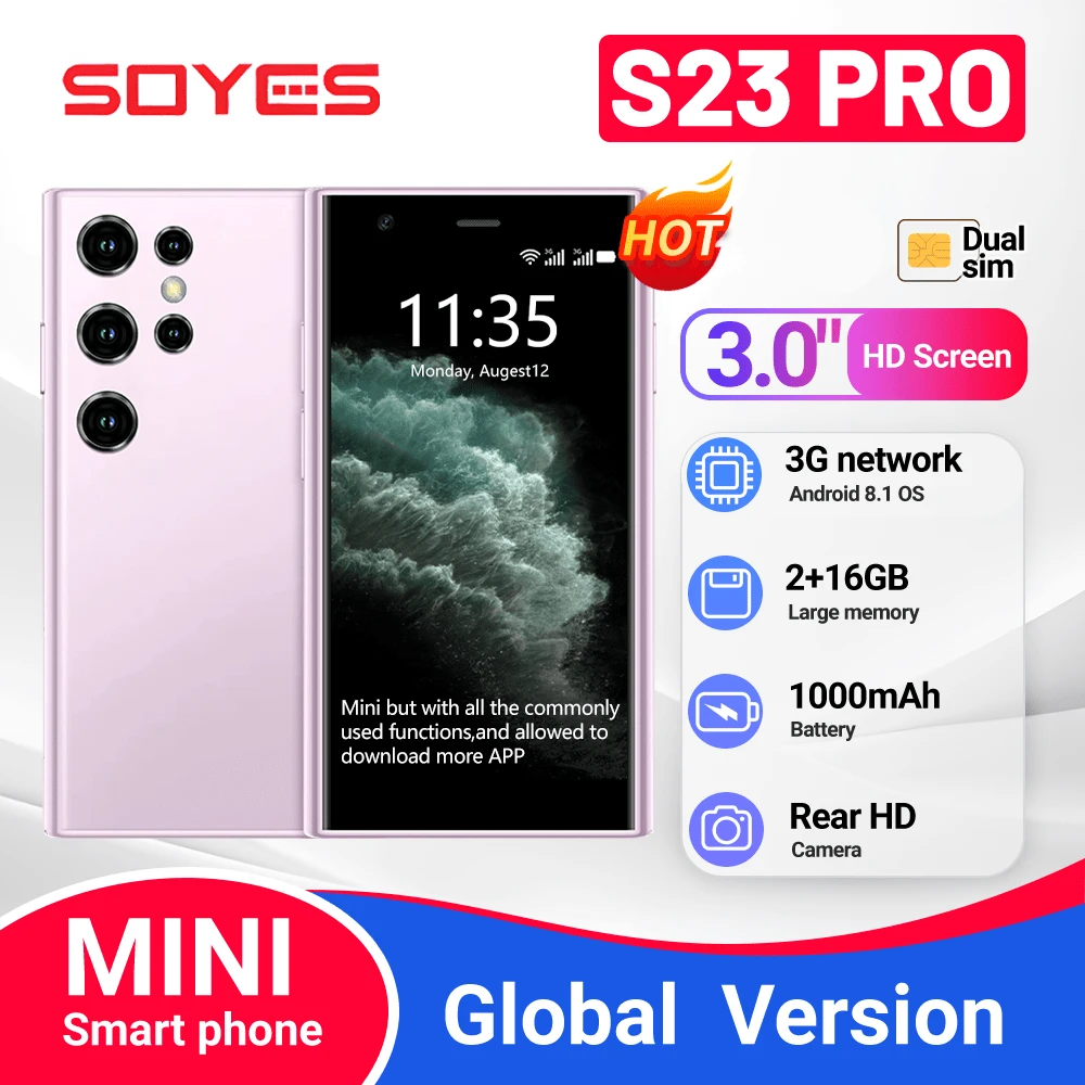 Soyes SOYES S23 Pro Smartphone Ultrafino 2GB RAM 16GB ROM Android8.1 Dual SIM Standby 1000mAh ...