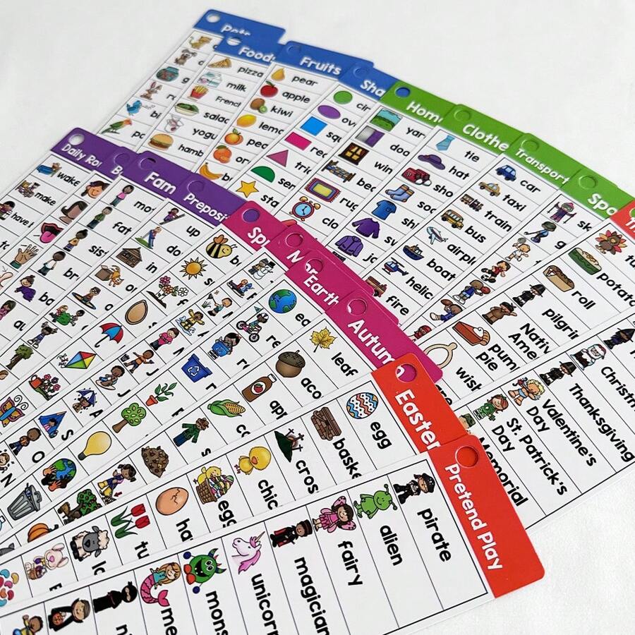 40 Themes Writting Center Sight Words Lists Cards Kids English Literacy ...