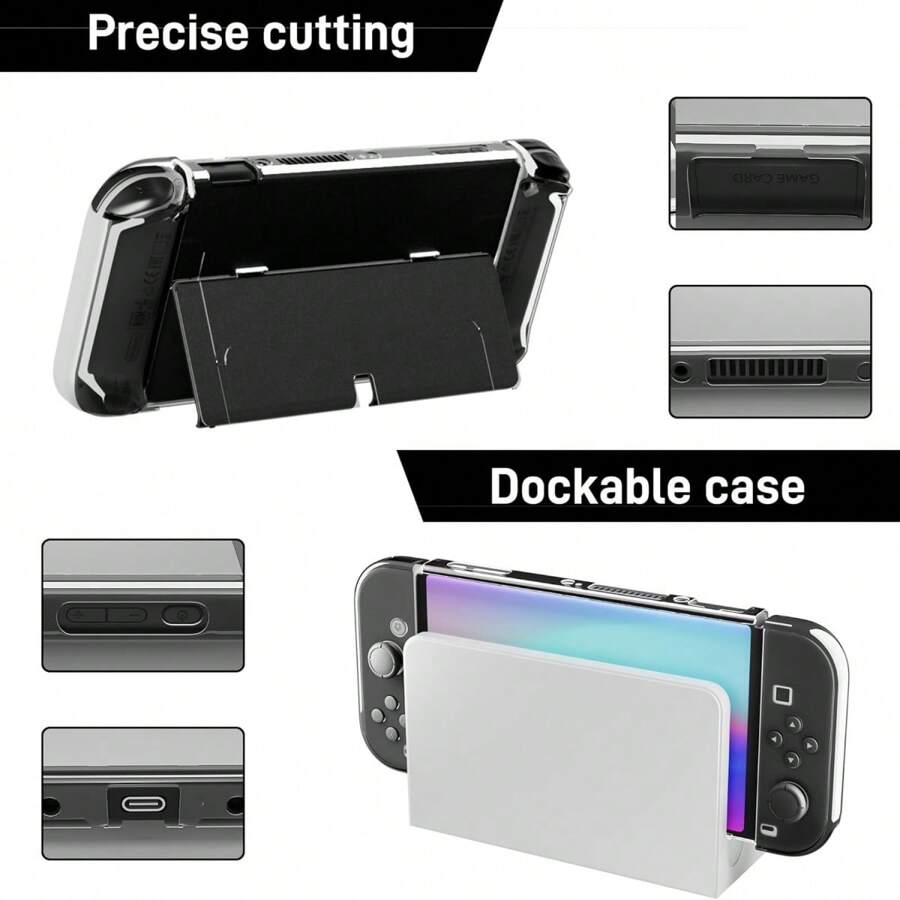 Transparent Case Compatible With Switch OLED, Clear Dockable Shell ...