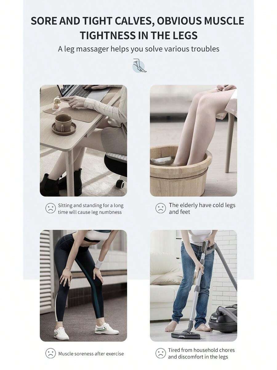 Leg Massager Fully Automatic Electric Leg Massage Device 3 Heating 3 ...