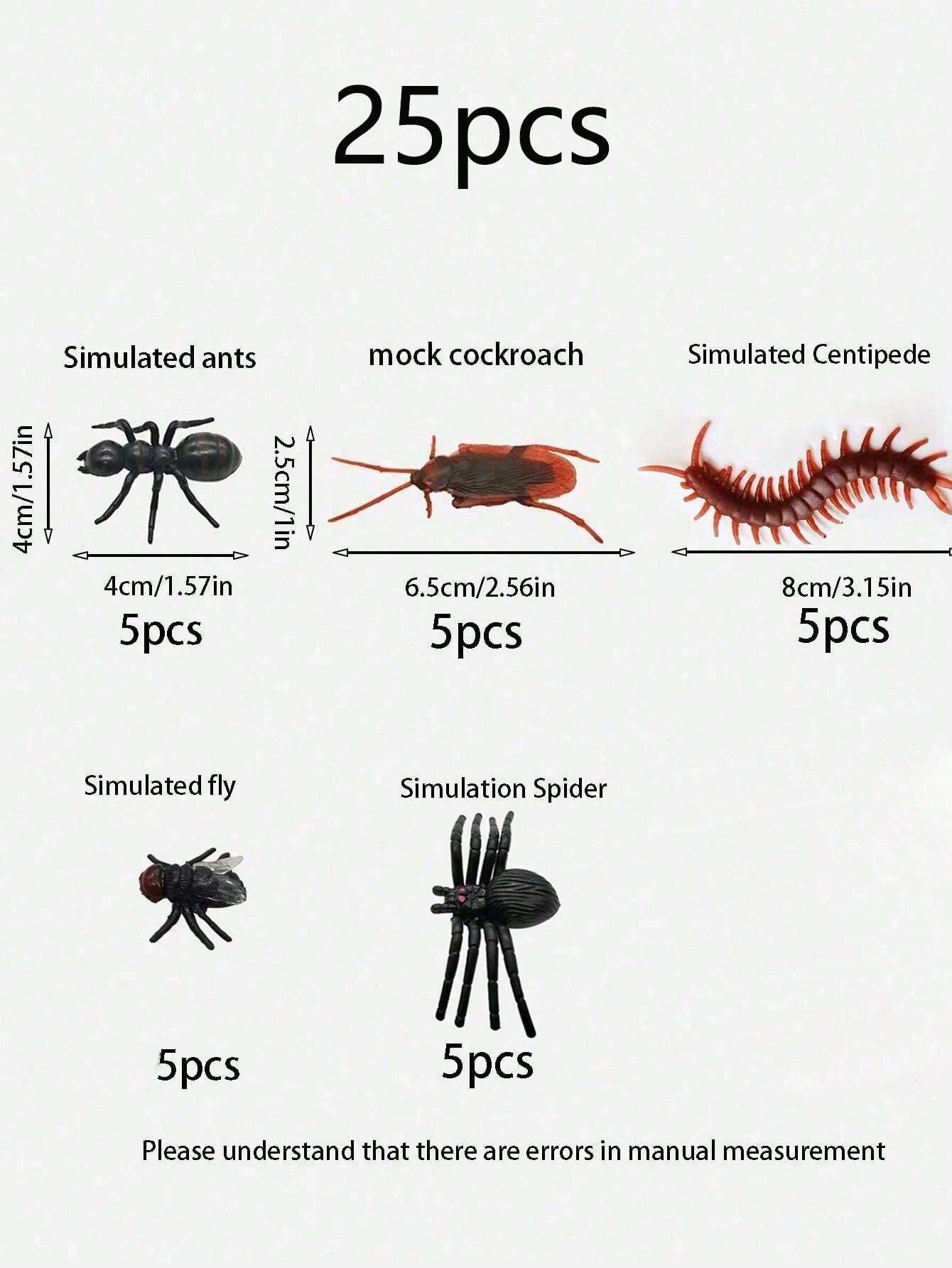 30pcs-Simulation Insects Plastic Fake Bugs Toys Insects Halloween Prank ...