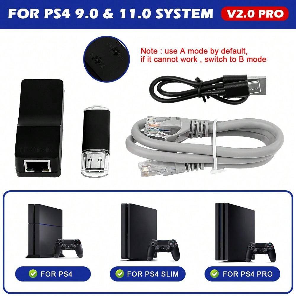 V2.0 Pro One Key JB Tool USB Adapter For PS4 FW 9.0 11.0 System PPPwn Dongle Receiver Activator ...
