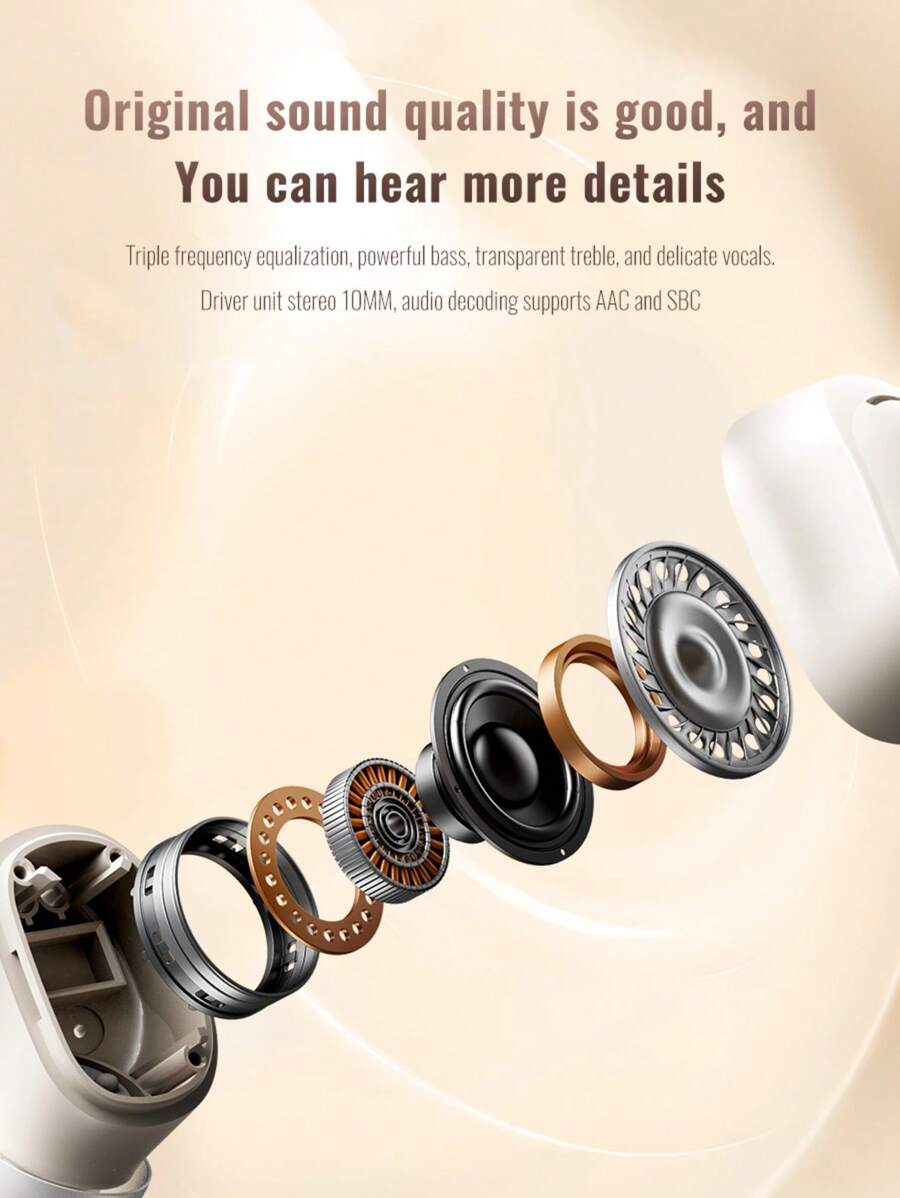 lenovo EA200 TWS-oortelefoons Gaming-koptelefoon Stereobas met microfoon Ruisonderdrukking ...