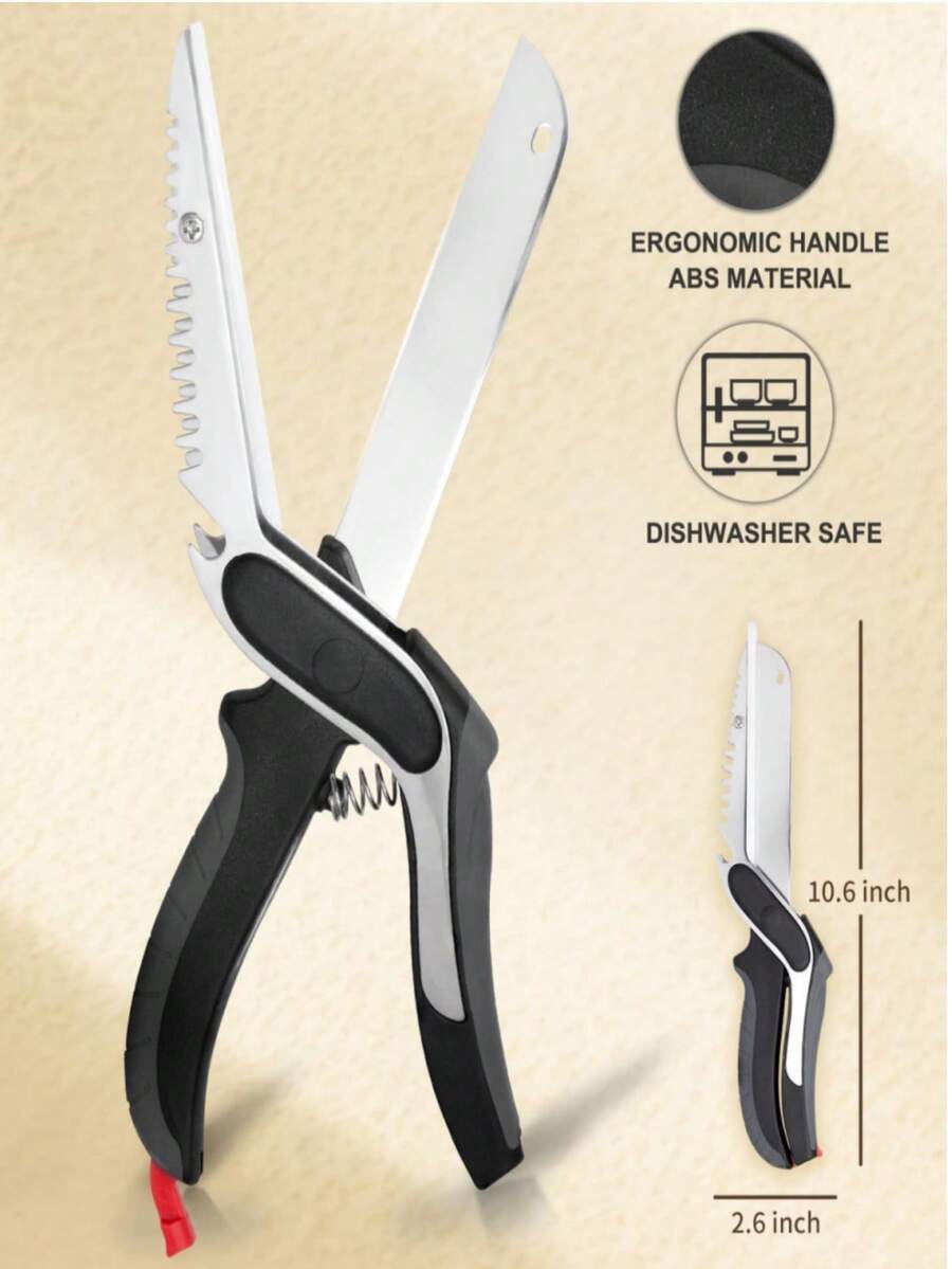 Vegetable Cutter, Kitchen Scissors With 6-In-1 Functions - Cut Meat ...