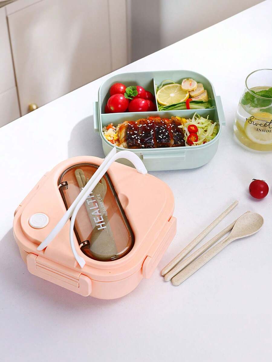 One Plastic Cute And Minimalist Square Lunch Box, Sealed Fresh Bento ...