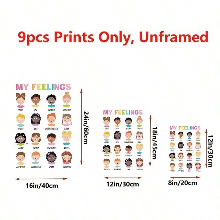 BAEMEFLE 9Pcs/1Pc Calming Corner Posters For Teachers, Emotion And ...