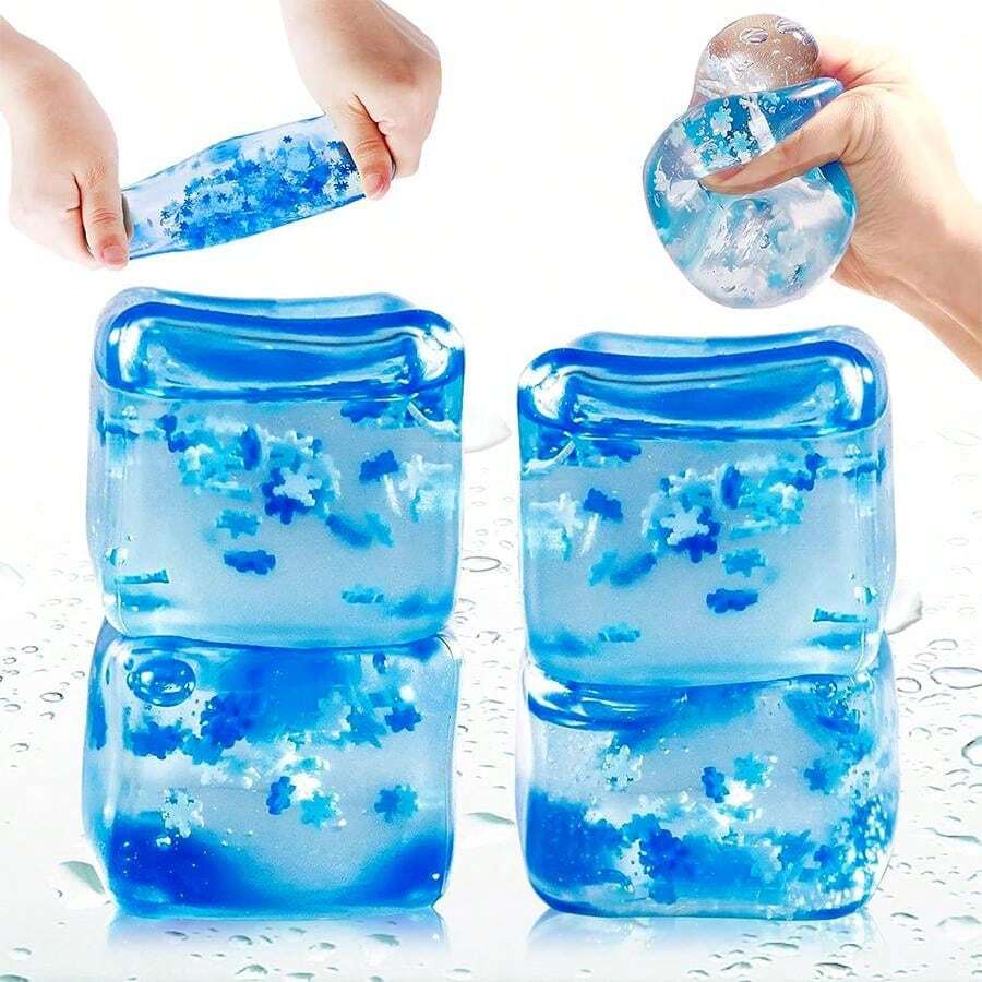 Ice Cube Malt Sugar Squeeze Relax Stress Release Block Interesting Fidget Pressure Ball Wet