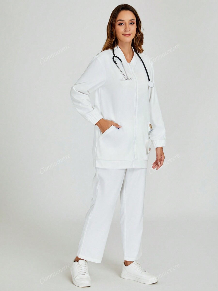 cimmuovere Veste de vol à manches longues, blouse de laboratoire ...