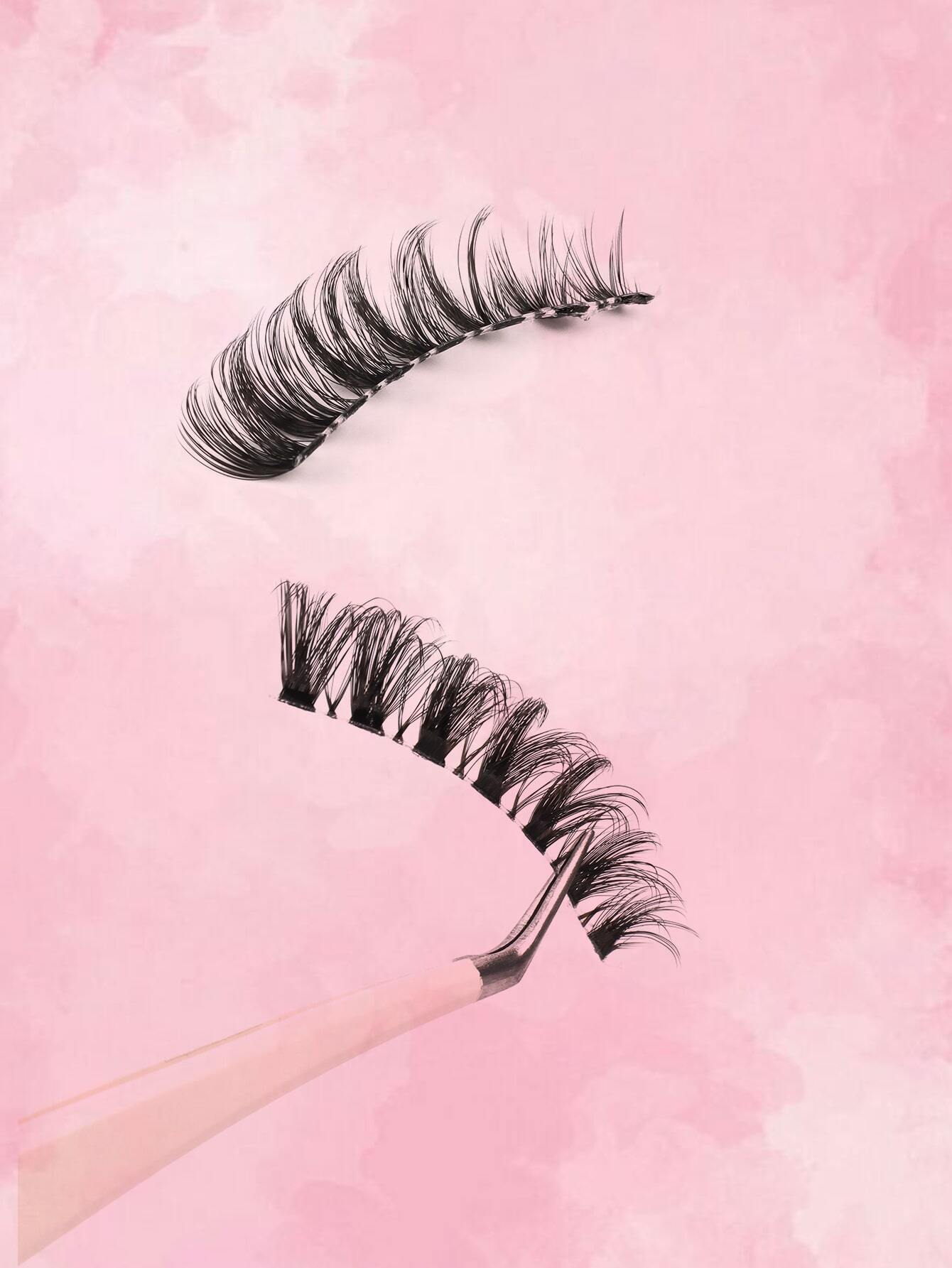 Rosetty 5 Pairs Of D Curl Eyetail Elongated Cat Eye Segment Type ...