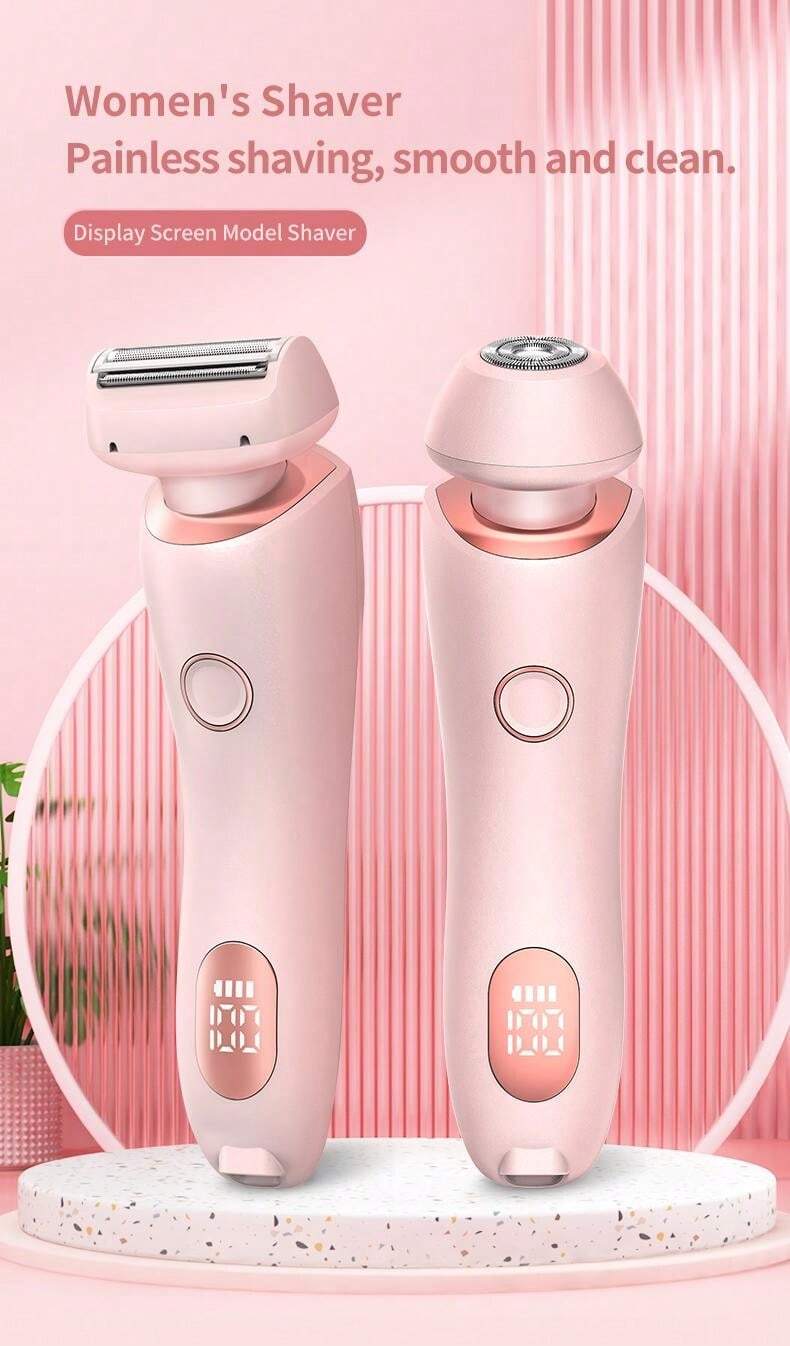 Electric Razor, Women's Trimmer:2 In 1 Painless Body Razor And Facial ...
