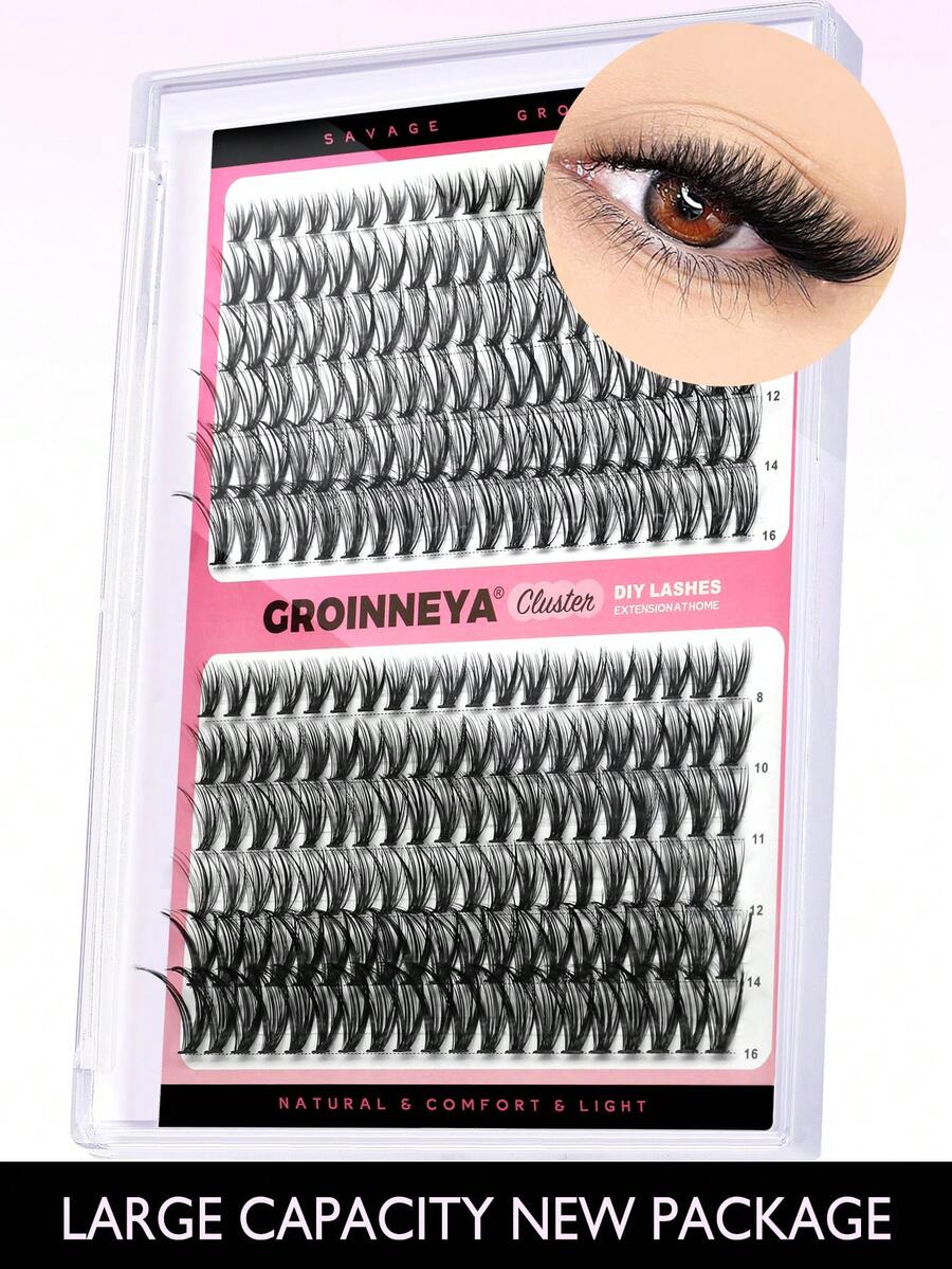 GROINNEYA 240 lashes clusters individuales, clusters de pestañas ...