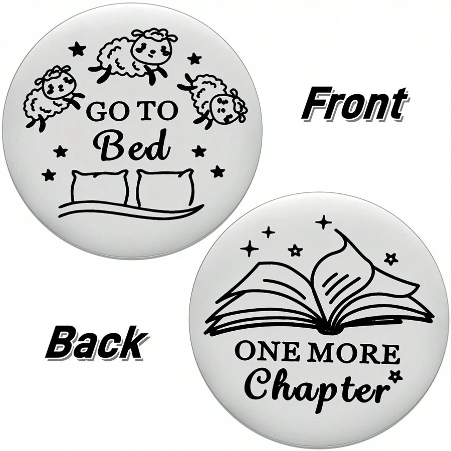 1pc Funny Fate Flip Coin, One More Chapter/Go To Bed Decision Maker ...