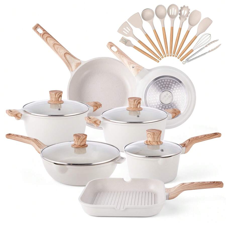 Caannasweis Pots And Pans Set Nonstick Cookware Sets Kitchen Cooking ...