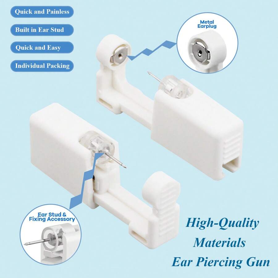 Ear Piercing Kit,Disposable Ear Piercing Gun With 5mm Star Cubic ...