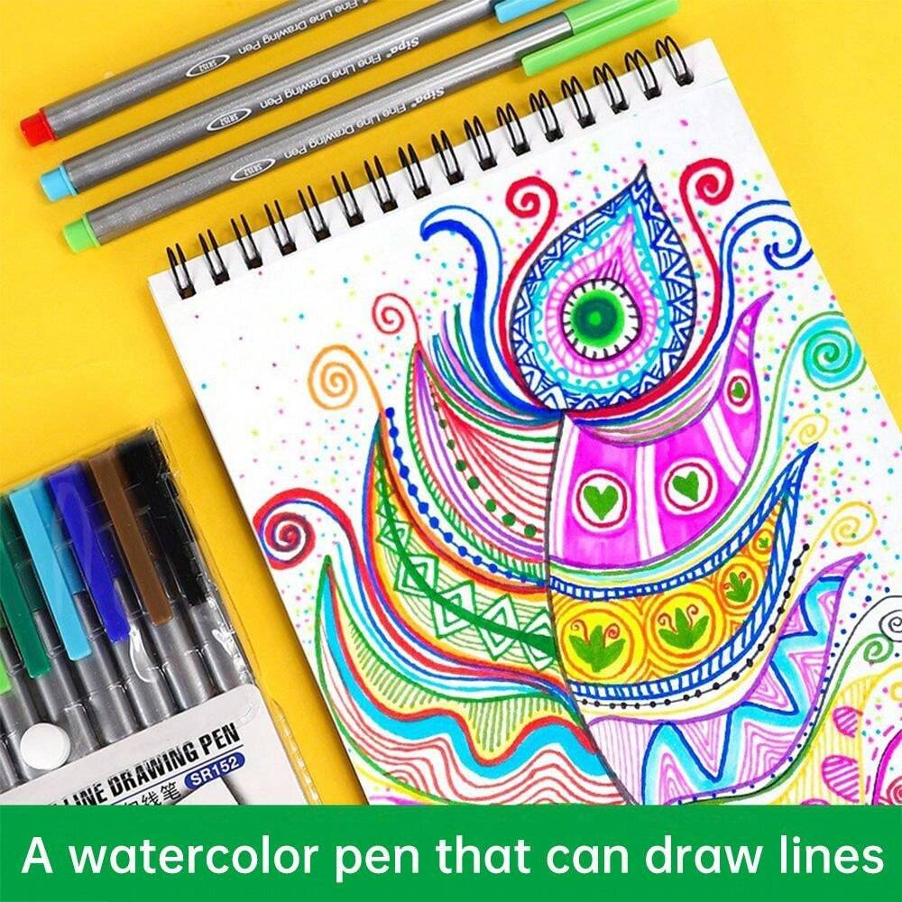 A Beautiful Set Of Hand Drawn Line Markers Suitable For Painting, Edge ...