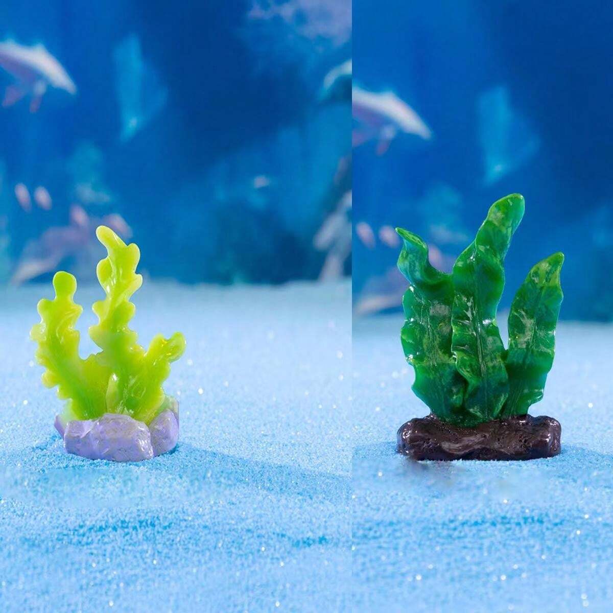 Resin Fake Coral Reef Fish Tank Decoration Miniature Ornament For Betta ...