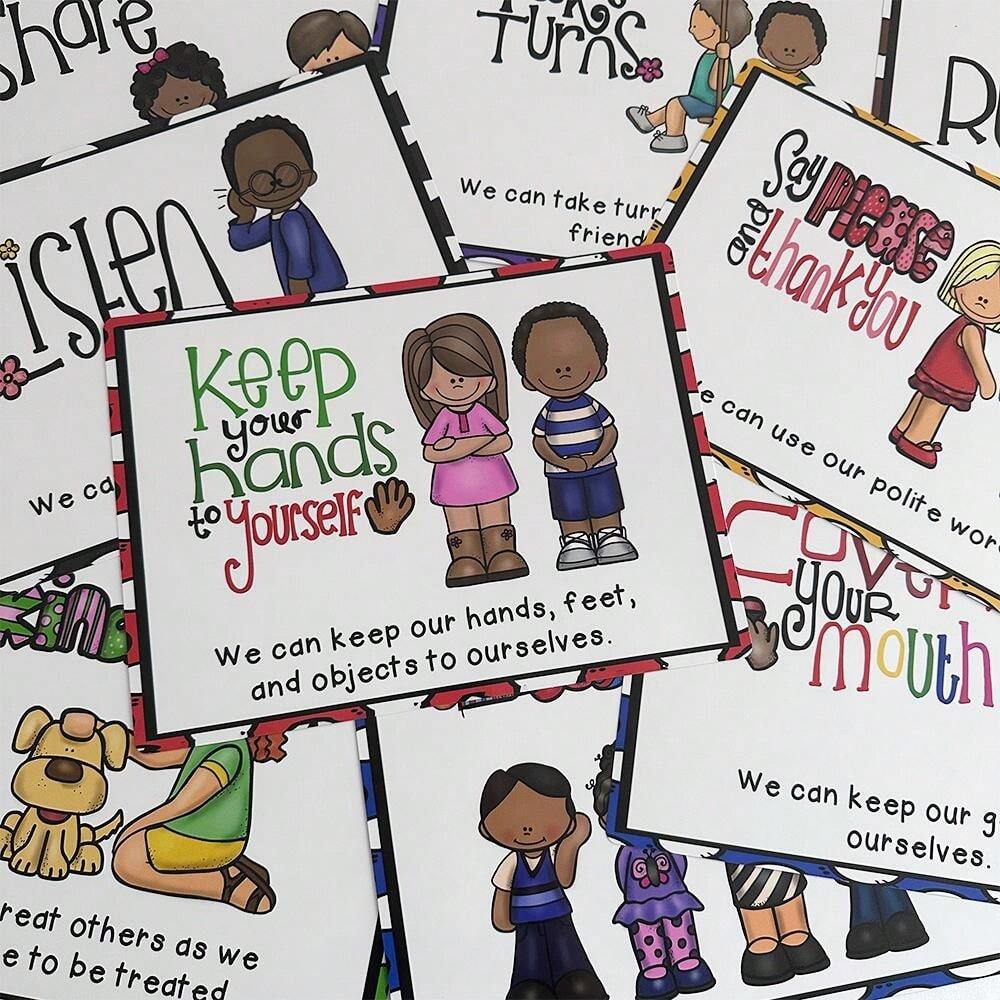 9 Pcs A4 Class Rules Poster For Classroom - Classroom Rules Poster ... 9 Pcs A4 Class Rules Poster For Classroom - Classroom Rules Poster ...