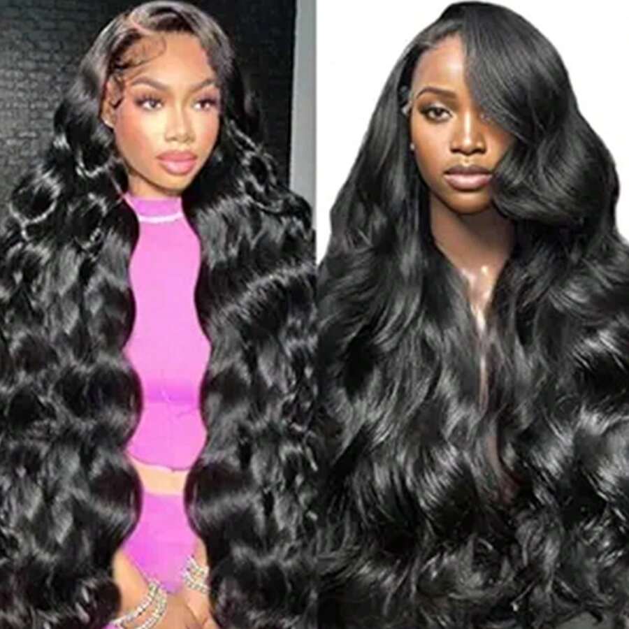 Body Wave Lace Front Wigs Human Hair Pre Plucked 180% Density 13x4 HD ...