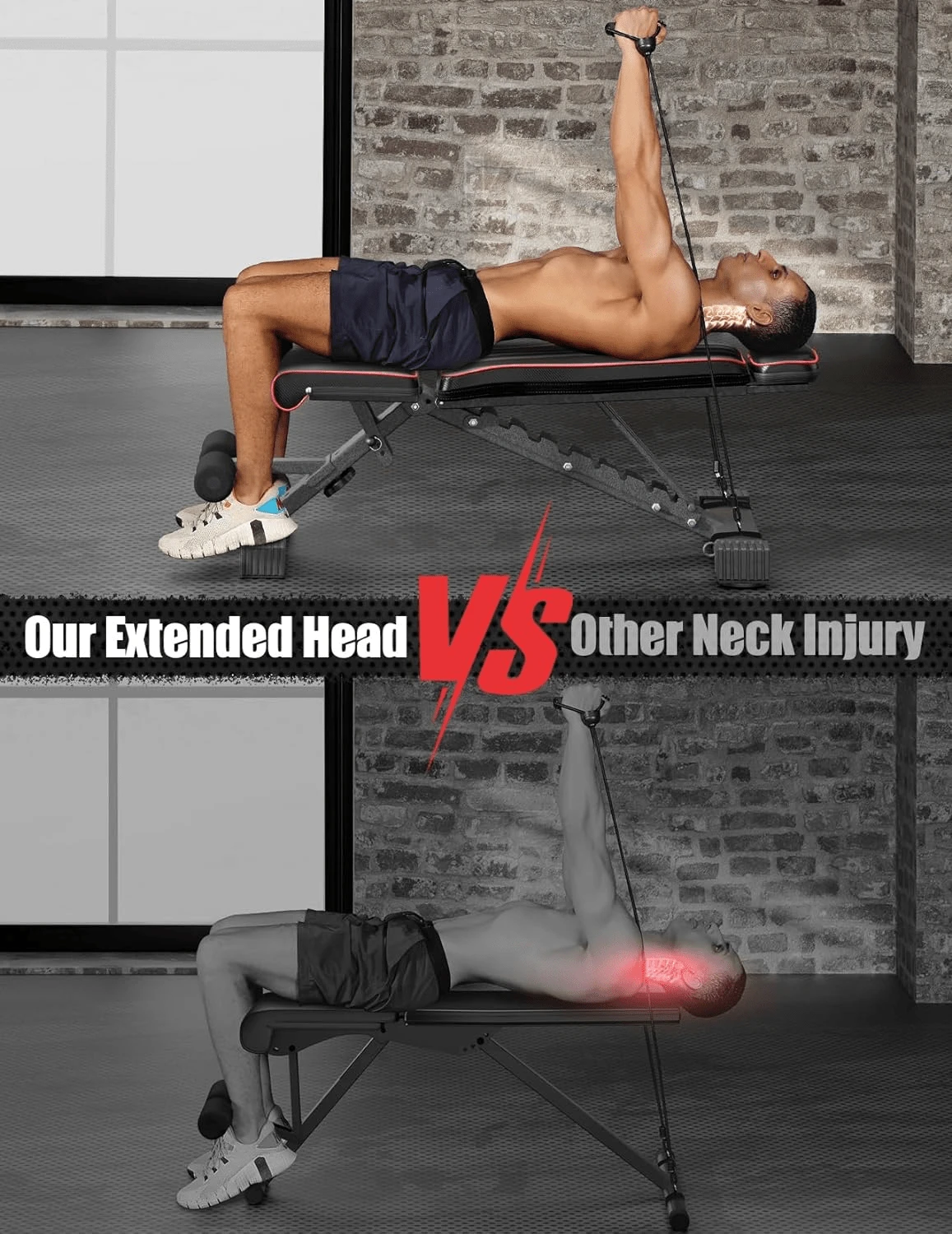 Adjustable Weight Bench, 660LB Foldable Workout Bench With Extended ...