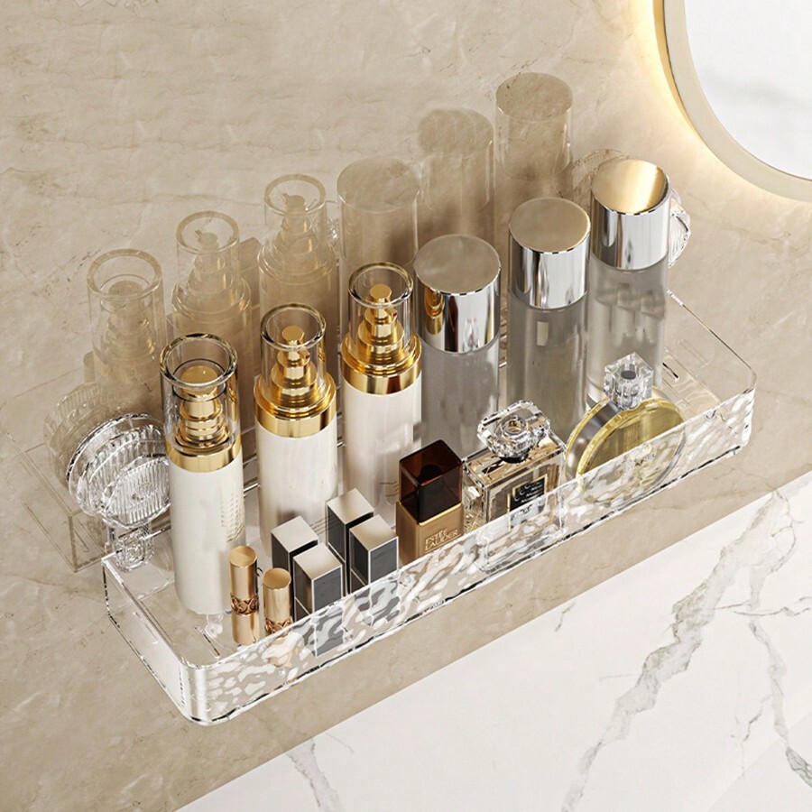 Wavy Suction Cup Bathroom Storage Racks, Hollow Suction Wall Mount ...