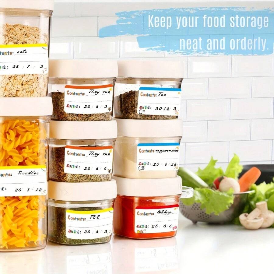 120pcs Colorful Refrigerator Labels, Food Storage Labels Stickers ...