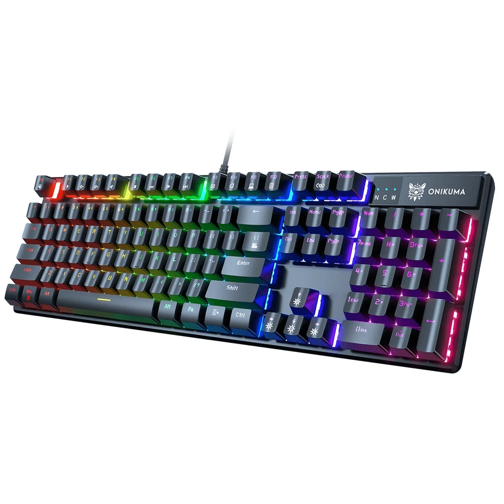 Onikuma G27 Mechanical Gamer Keyboard RGB Light English Gaming Language ...
