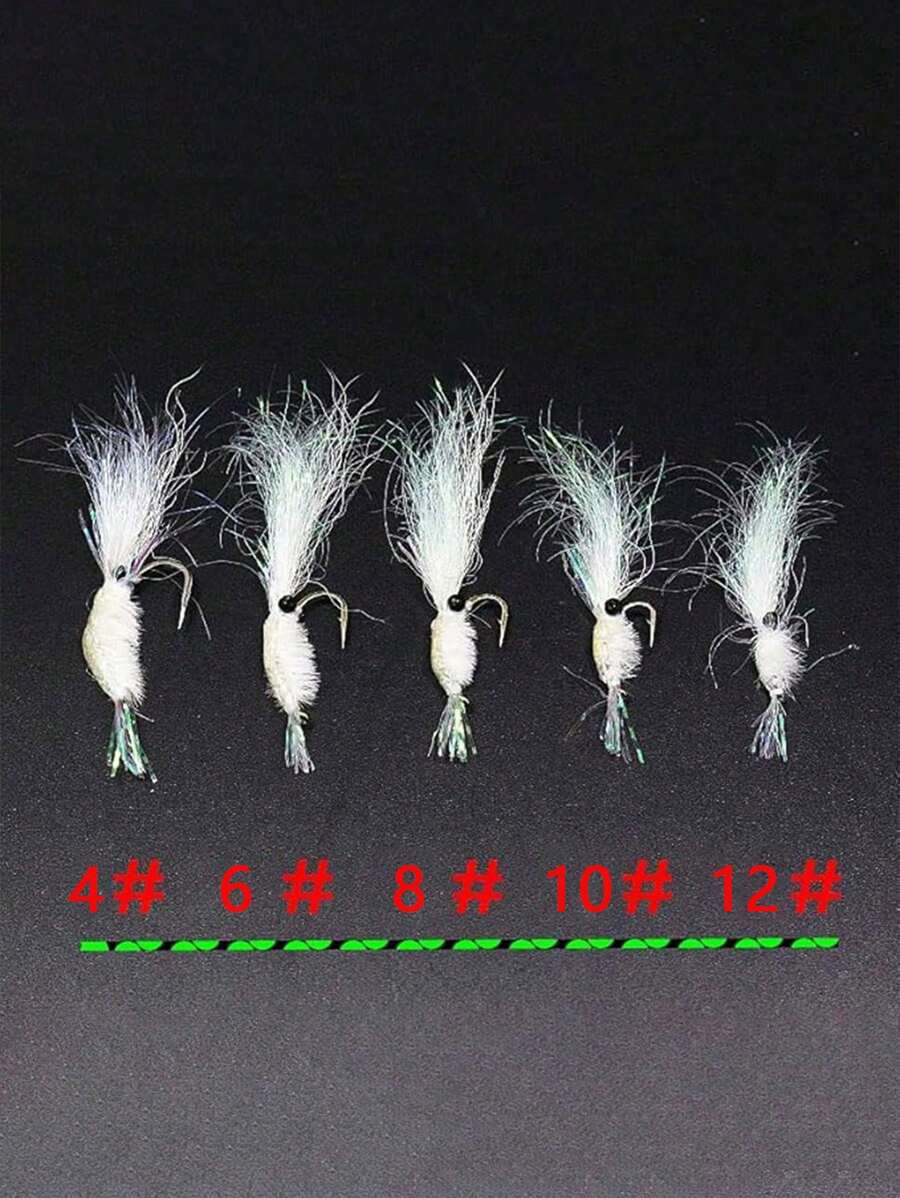 Silver Metal Shrimp Fly Fishing Hooks, Iridescent Shrimp Hooks, Lure ...