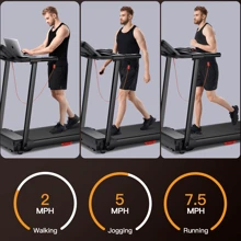 UMAY Treadmills For Home, 2.5HP Quiet Brushless Folding Treadmill With ...