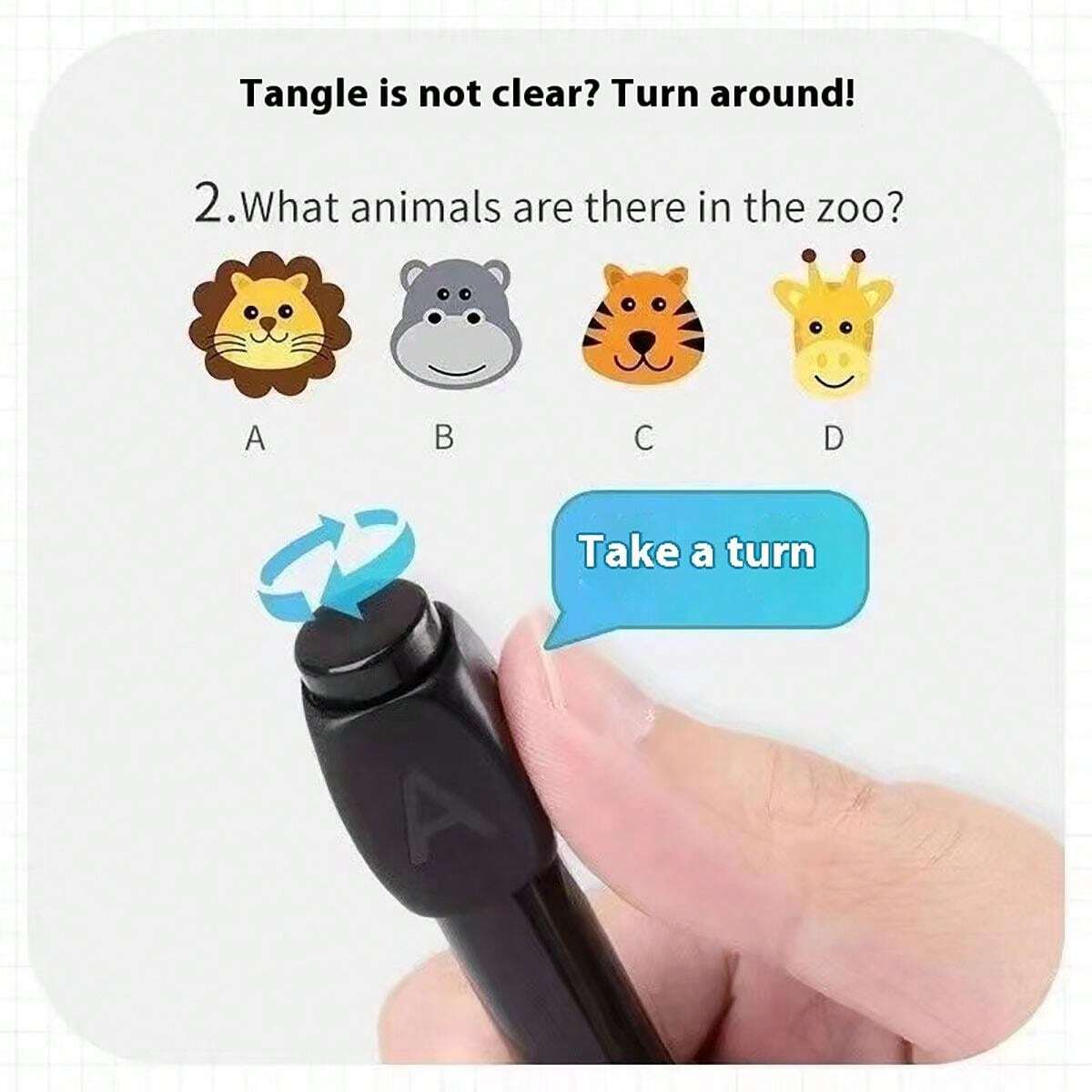 1pc. ABCD Answer Decompression Rotary Pen Multi-Function Selection ...