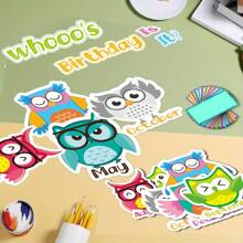 Owl Paper Cutting Happy Birthday Bulletin Board Set, Classroom ...