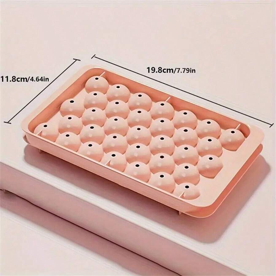 Spherical Ice Cube Tray Mold With Cover, DIY Edible Round Ice Ball ...
