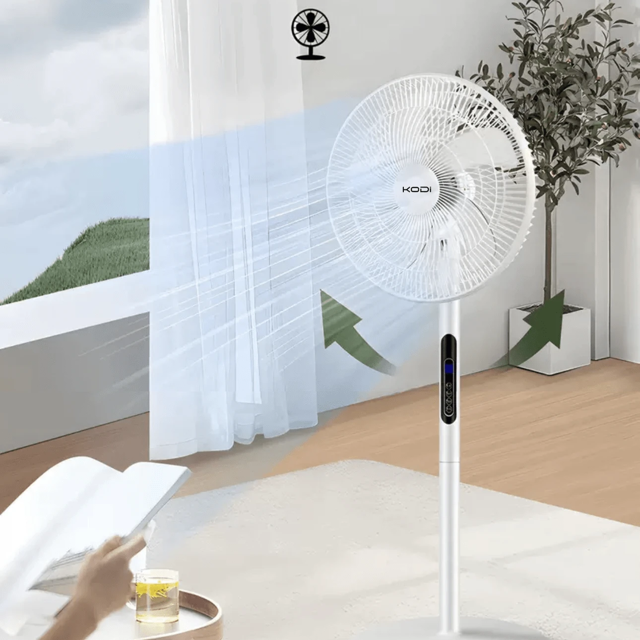 Electric Column Fan With Remote Control 115 Cm High 8 Wind Speed ...