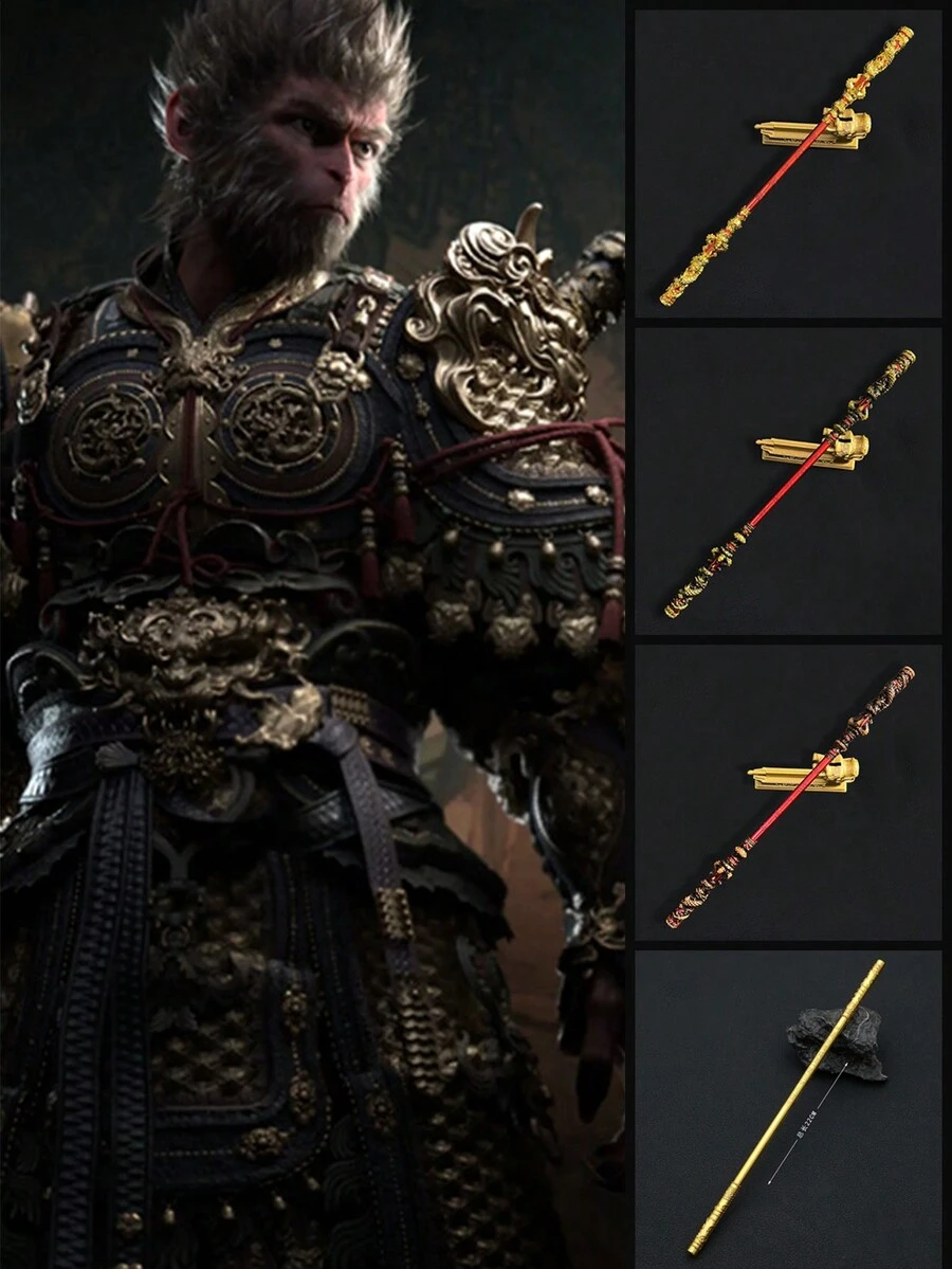 1pc Black Myth All Metal Cane, Toy Hand, Arts And Crafts Decoration ...