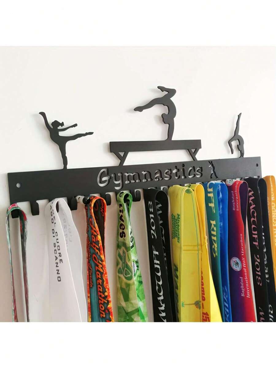 Contemporary Metal Gymnastics Medal Display Rack With Figure Silhouette ...