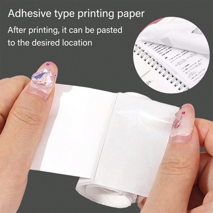 Thermal Mini Printer Paper Rolls Self-Adhesive Print For Portable Mini ...