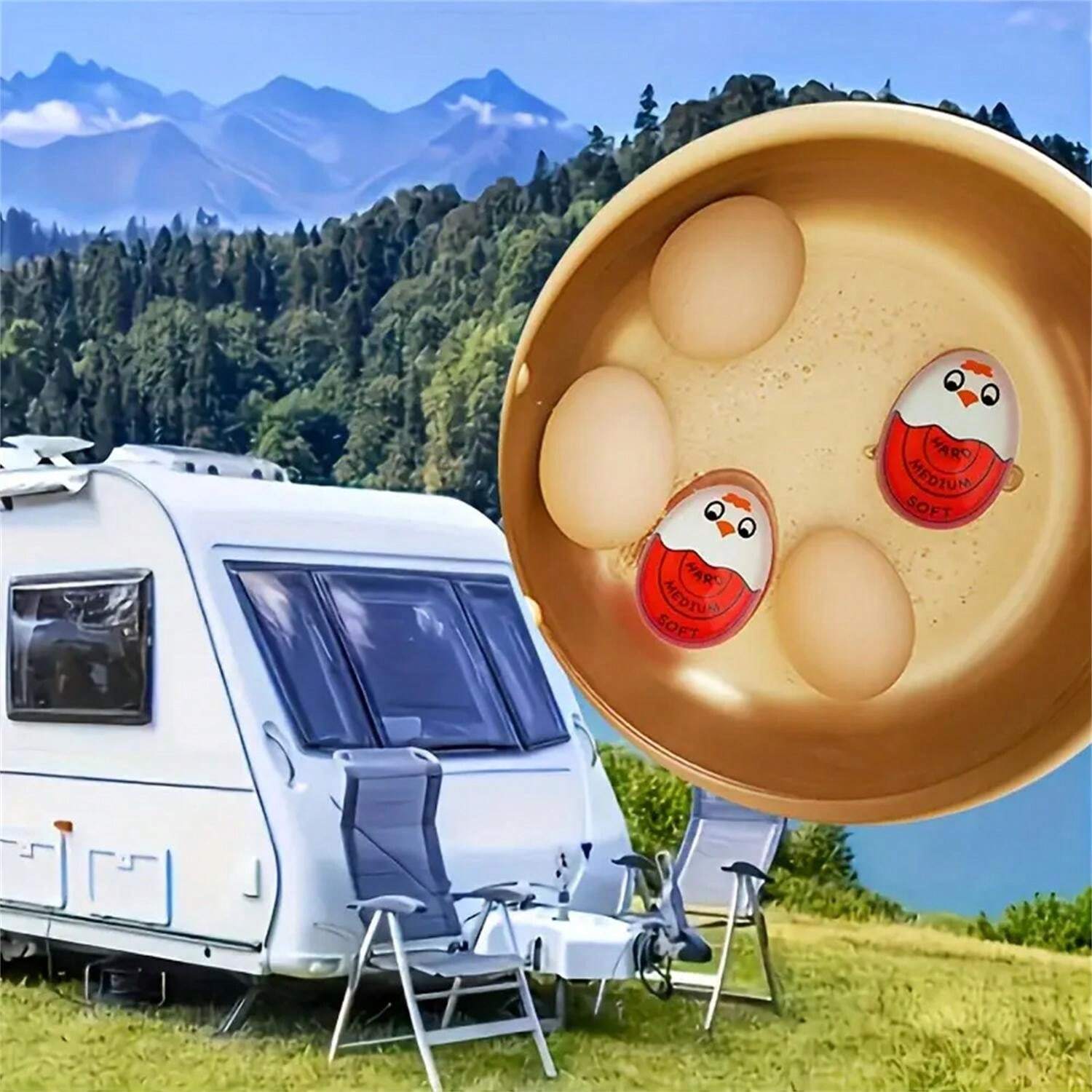 1pc Red/Yellow Boiled Egg Timer, Color-Changing Boiled Egg Timer ...