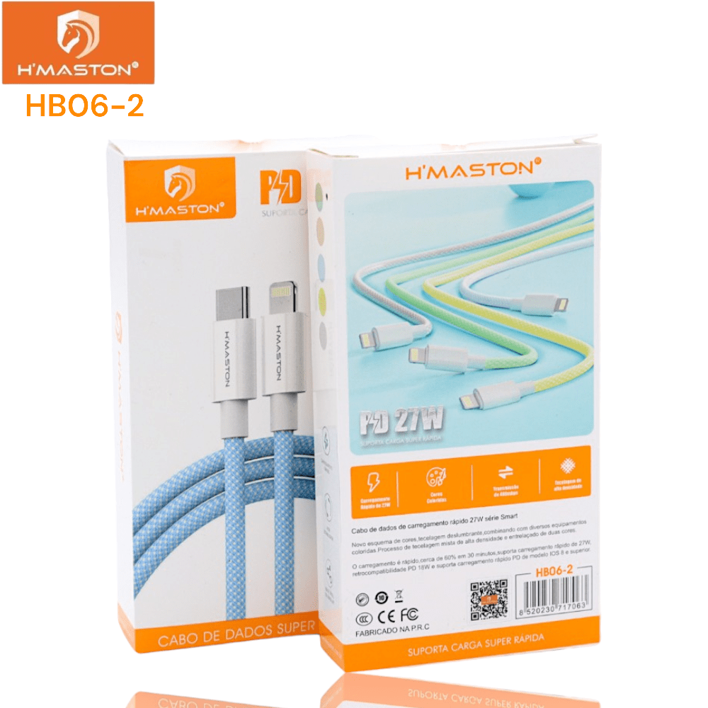 Cabo de Carga Super Rápido Tipo-C para iOS HB06-2 Hmaston PD27W | SHEIN ...