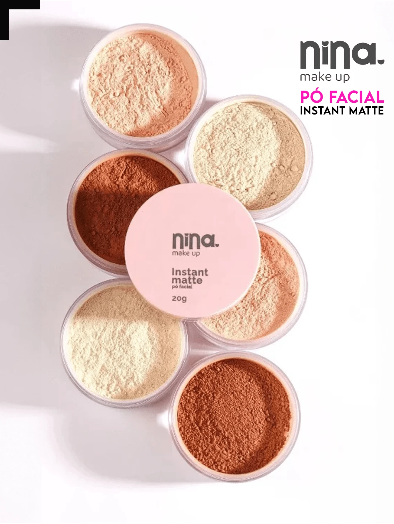 Nina Make Up Instant Matte Compact Powder 11g (Seals The Skin And ...