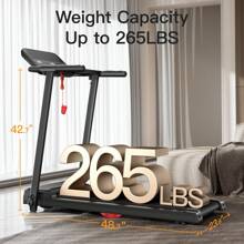 UMAY Treadmills For Home, 2.5HP Quiet Brushless Folding Treadmill With ...
