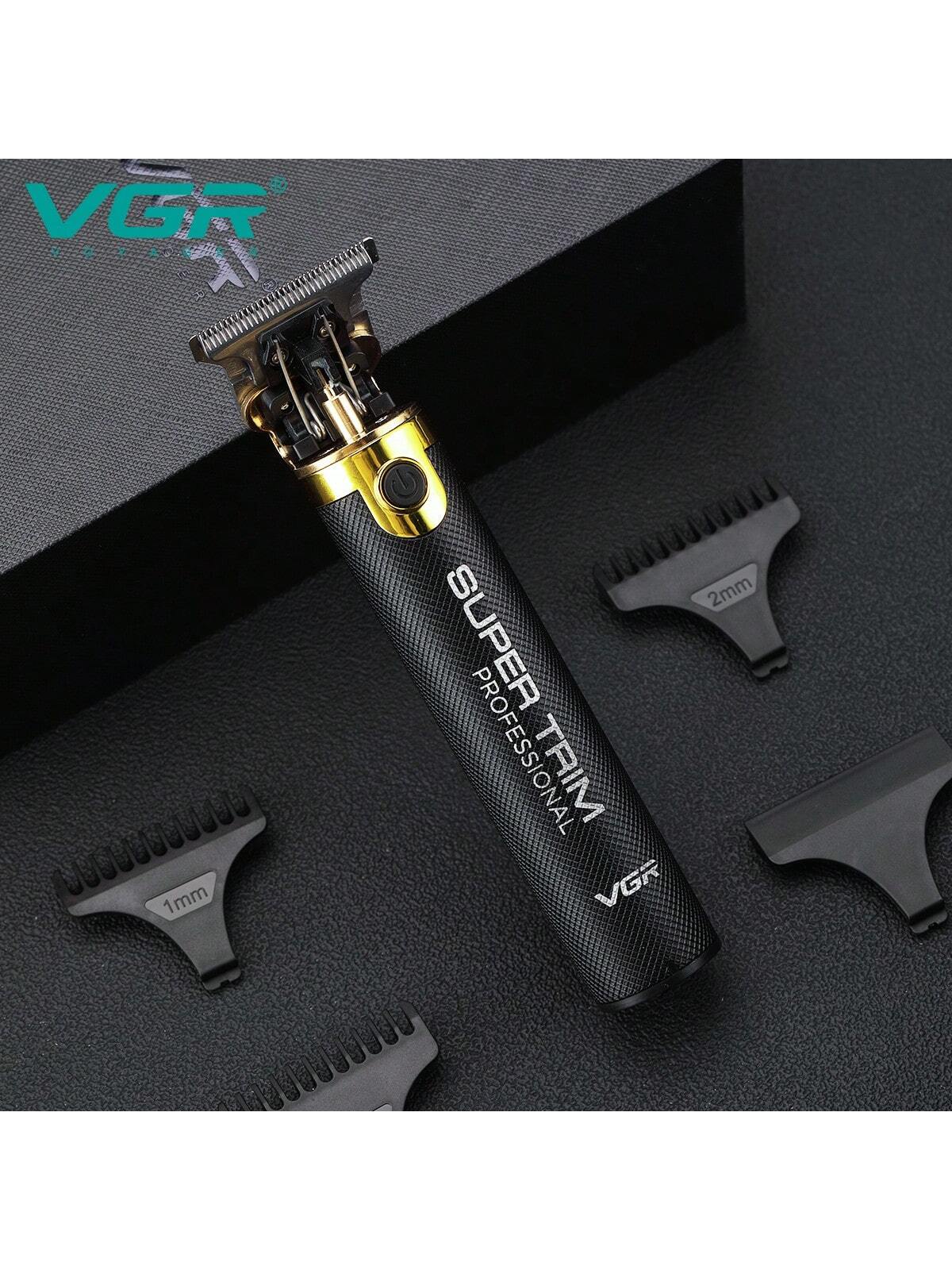 VGR VGR T-Blade Zero Hair Cutting Machine Rechargeable Hair Clipper Professional Electric Hair ...